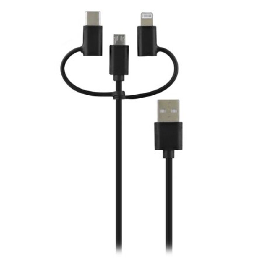 Cabo USB 3 em 1 TNB Micro USB - USB-C - Norauto