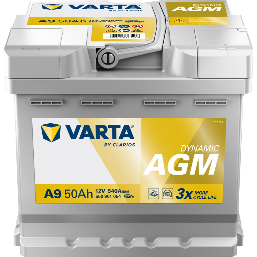Bateria VARTA A9 Start & Stop Silver Dynamic xEV 50 Ah - 540 A - Norauto