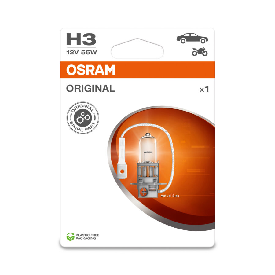 1 lâmpada H3 12V OSRAM ORIGINAL - Norauto