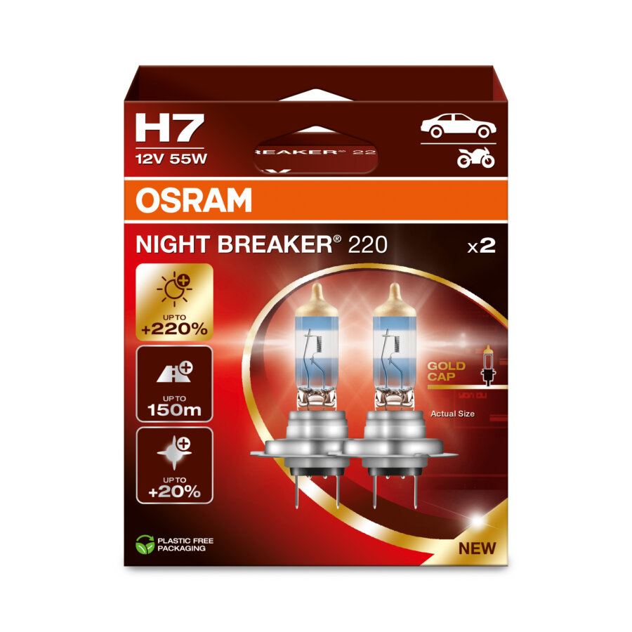 2 lâmpadas H7 OSRAM NIGHT BREAKER - Norauto