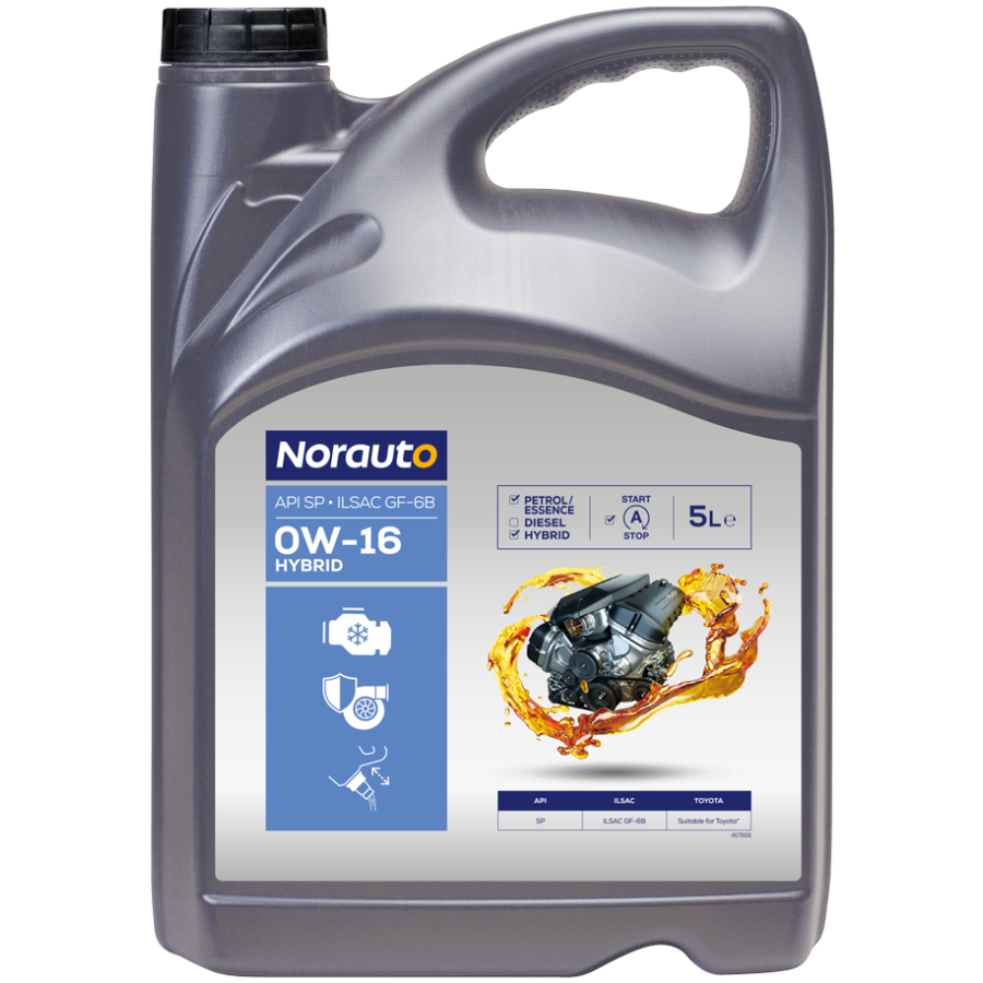 Óleo de motor NORAUTO 0W16 ILSAC GF-6B Toyota hybrid 5L - Norauto