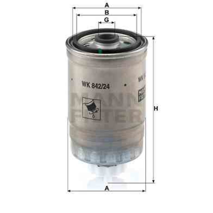 Filtro de combustível MANN WK842/24 - Norauto