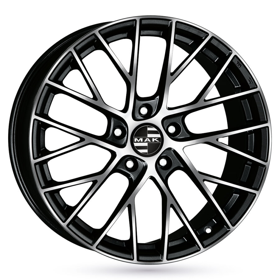 Jante de alumínio MAK MONACO 8.5x20 5x130 ET51 Frente polida preta ...