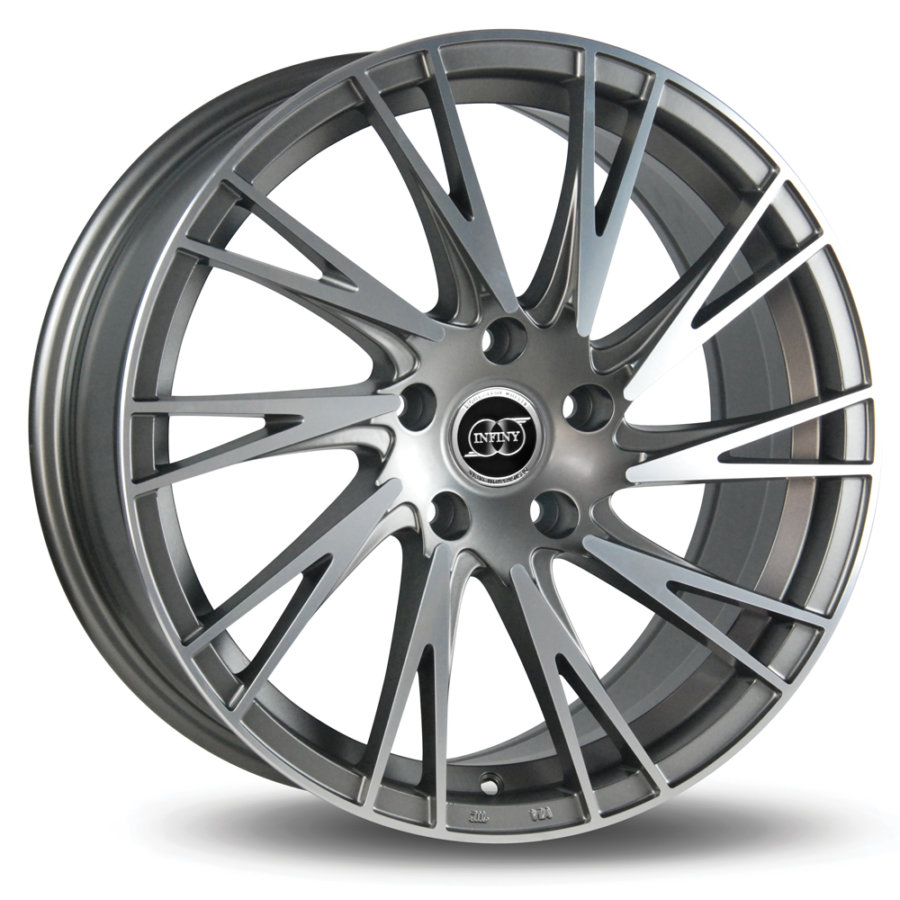 Jante de alumínio INFINY TIMER 8x18 5x114.3 ET42 Metal de pistola polido mate - Norauto