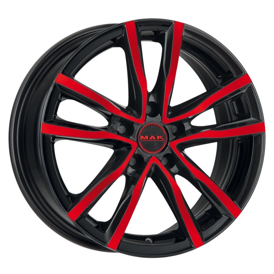 Jante de alumínio MAK MILANO 6.5x16 4x100 ET35 Vermelho/Preto polido ...